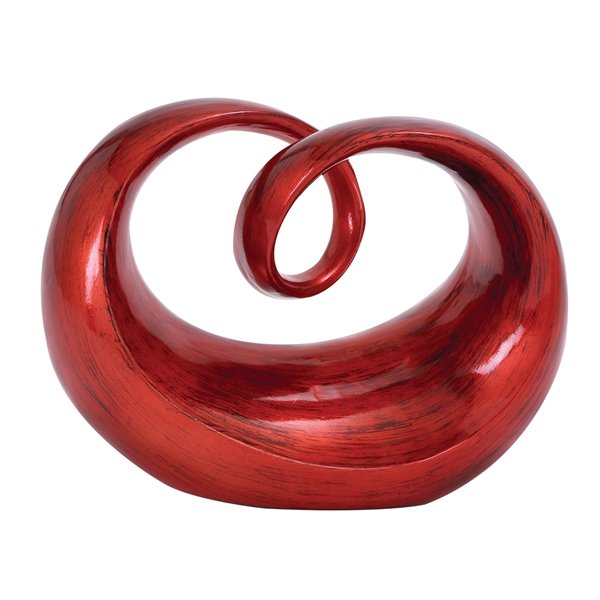 Grayson Lane Abstract Contemporary Sculpture - Red Poly Stone - 9-in X ...