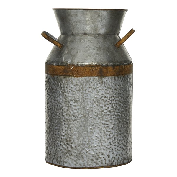 Grayson Lane 14-in x 10-in Farmhouse Decorative Can Grey Tin 366770 | RONA