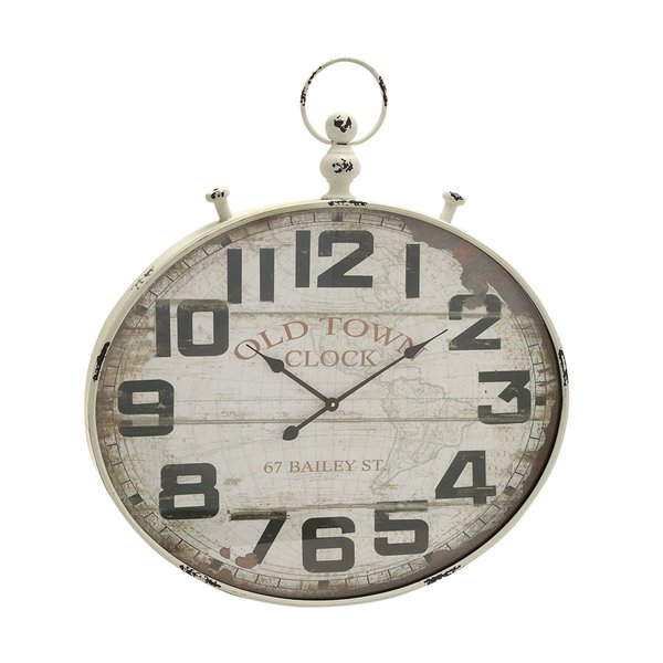 Grayson Lane Beige Analogue Round Wall Standard Clock 366619 | RONA