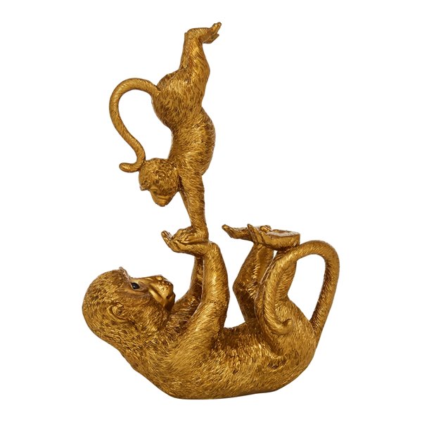 Grayson Lane Gold Resin Monkey Sculpture 361760 | RONA