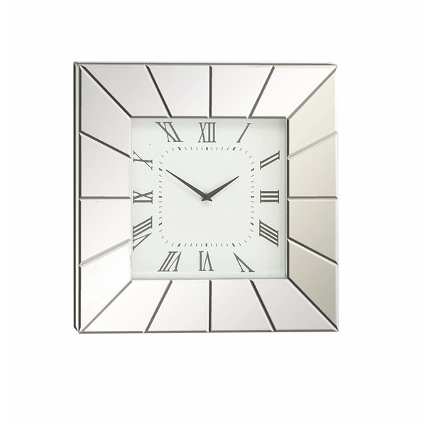 Grayson Lane 20-in x 2-in Silver Analogue Square Wall Standard Clock ...