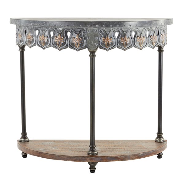 Grayson Lane Grey Metal Farmhouse Console Table 366307 | RONA