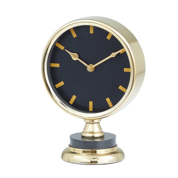 Grayson Lane Analog Gold Round Tabletop Clock 365270 | RONA