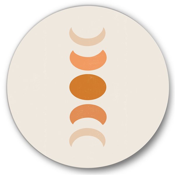 Designart 29-in H x 29-in W Minimalist Moon Phases - Modern Metal ...