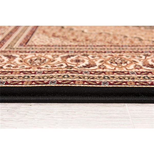 Rug Branch Traditional Moroccan Black Beige Indoor Runner Rug - 2x15 ...