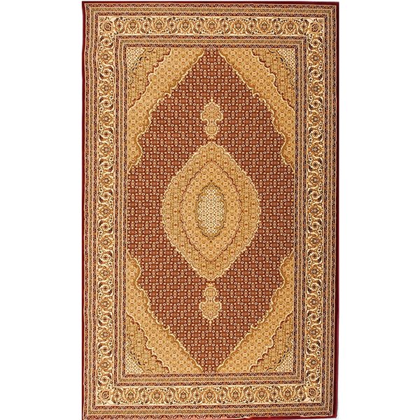 Rug Branch Traditional Moroccan Red Beige Indoor Area Rug - 5x5 ...