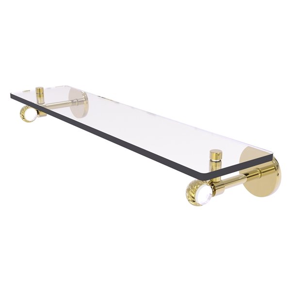 Allied Brass Clearview 22-in Glass Wall Mount Shelf with Twisted ...
