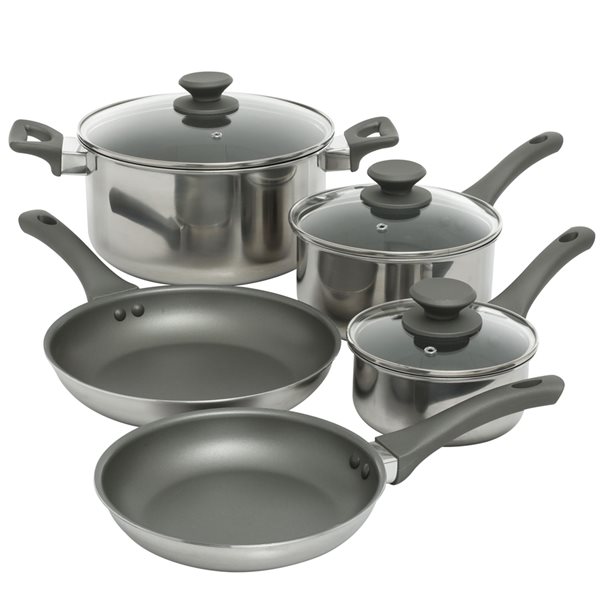 Oster Cuisine 8-piece Rivendell Aluminum Cookware Set Lids Included ...