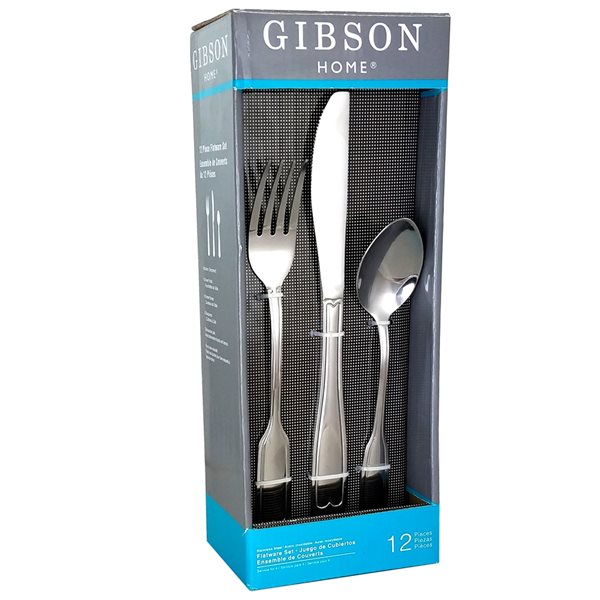 Gibson Home Caldwell Silver Traditional Flatware Set - 12-Pack ...