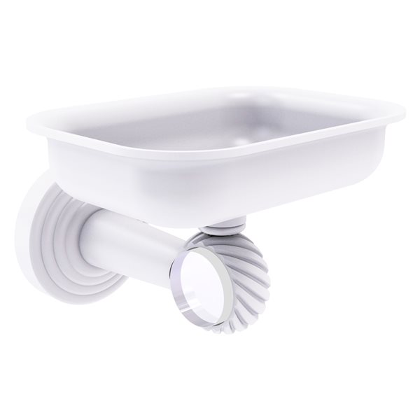 Allied Brass Pacific Beach Wall Mounted Matte White Brass Soap Dish PB ...
