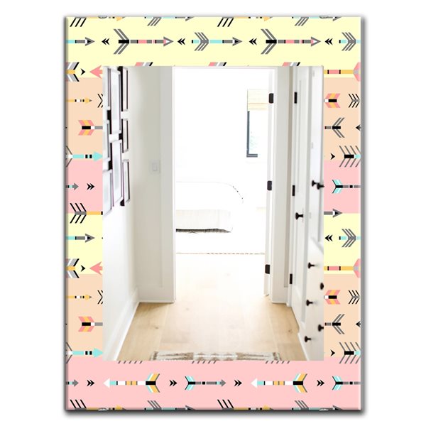 Designart 35.4-in x 23.6-in Pink Spheres 1 Bohemian and Eclectic ...