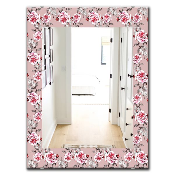 Designart 35.4-in x 23.6-in Pink Blossom 5 Traditional Rectangular ...