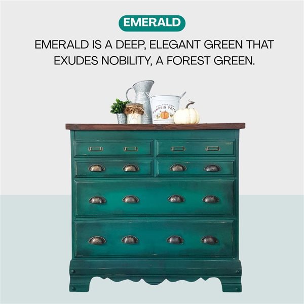 Colorantic Emerald Deep Green Chalk-Based Paint (Half-Gallon ...