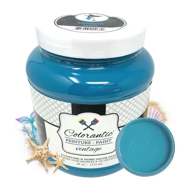 Colorantic Mermaid Blue Teal Chalk-Based Paint (Half-Gallon ...