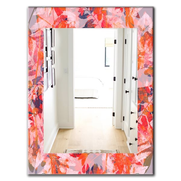 Designart Canada Rectangle 35.4-in L x 23.6-in W Pink Spheres Polished ...