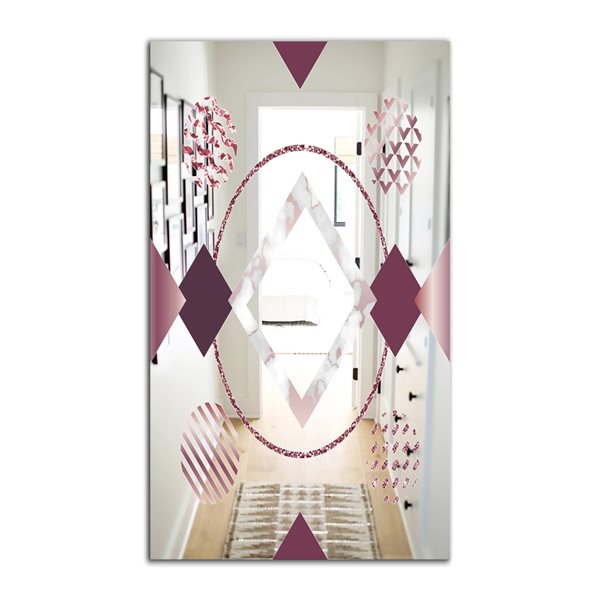 Designart Extravagant Waves Rectangular 35.4-in L x 23.6-in W Polished ...