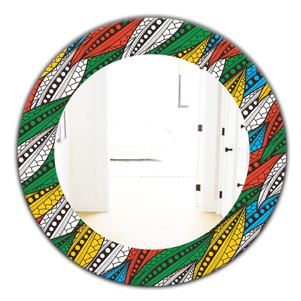 Designart 24-in x 24-in Multi-Colour Bright Seamless Abstract Pattern ...