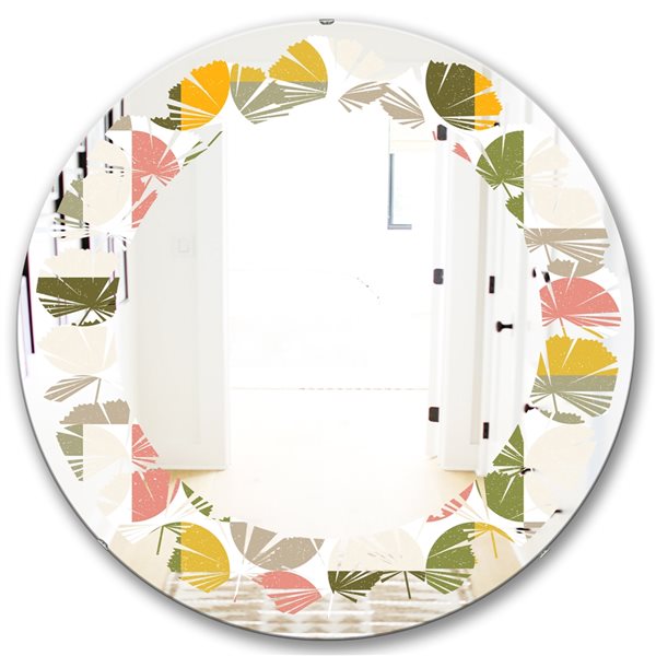Designart 24-in Vintage Circular Design I Round Wall Mirror MIR24240-C3 ...