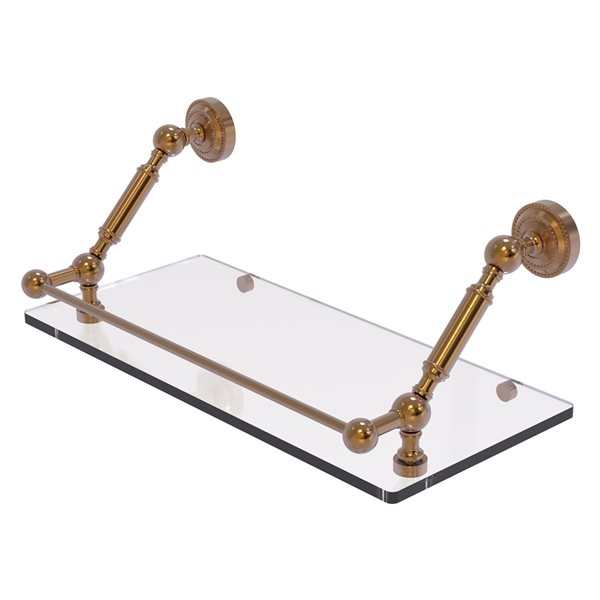 Allied Brass Dottingham Brushed Bronze 1-Tier Glass Wall Mount Floating ...