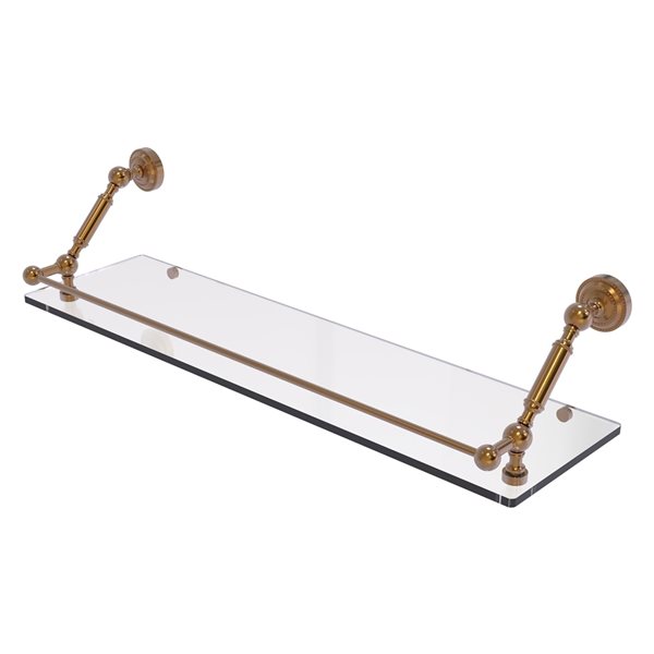 Allied Brass Dottingham Brushed Bronze 1-Tier Wall Mount Glass Floating ...