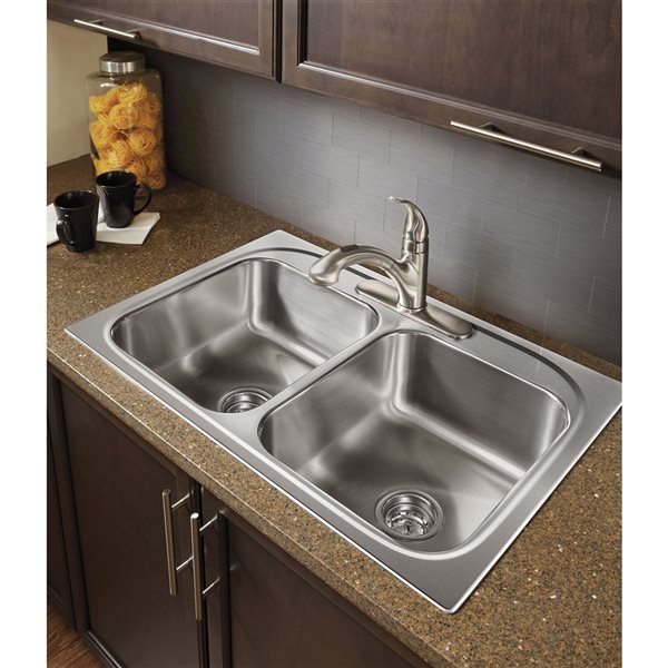MOEN Integra Chrome 1-Handle Deck Mount Pull-out Handle/Lever Kitchen ...