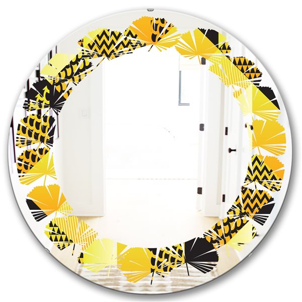 Designart Retro Hexagon Pattern II 24-in x 24-in Modern Mirror MIR24244 ...