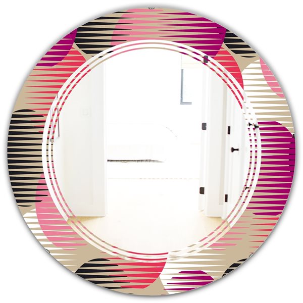 Designart 24-in x 24-in Retro Circular Pattern VIII Round Polished ...