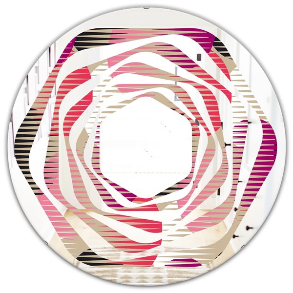 Designart Retro Circular Pattern VIII 24-in x 24-in Polished ...