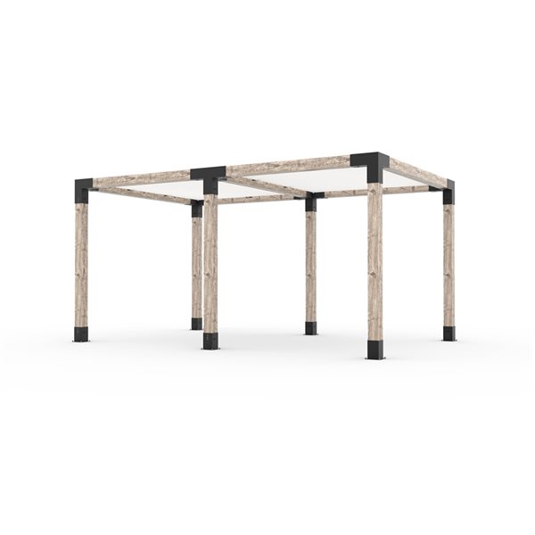 Toja Grid 10-ft x 16-ft Double Freestanding Pergola Kit for 6 x 6 Wood ...