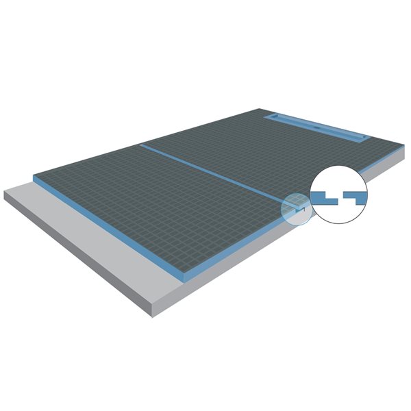 Tooltech Xpert XPS 60-in L Rectangle Linear Drain Shower Tray 110546 | RONA