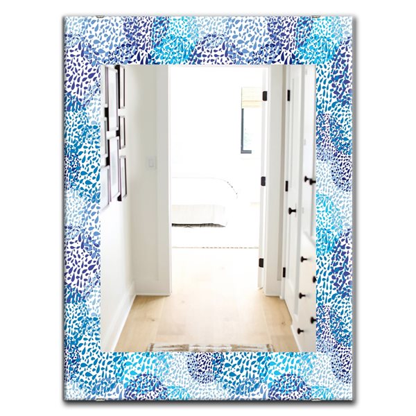 Designart 35.4-in x 23.6-in Sea Motif Pattern Traditional Mirror Wall ...