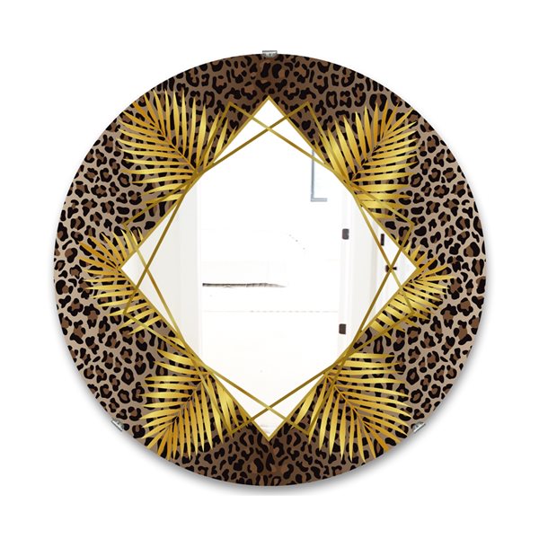 Designart 24-in x 24-in Leopard 5 Glam Mirror MIR19785-C24 | RONA