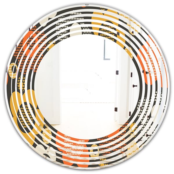 Designart 24-in Multi-Colour Floral Pattern VII Modern Round Wall ...