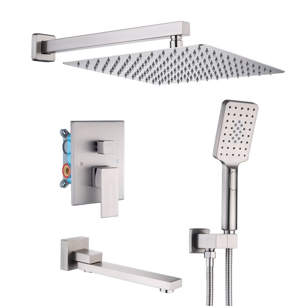 CASAINC 3-Function Brushed Nickel Shower System WF-W98103BN-1 | RONA