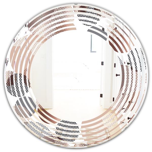 Designart 24-in Multi-Colour Circular Geometric XIII Modern Round Wall ...