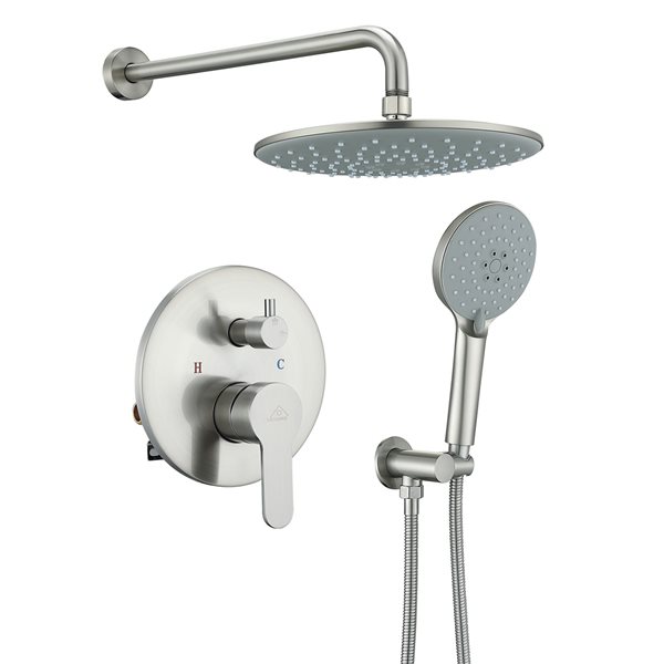 Casainc Brushed Nickel Built-in Shower System with Rough-In Valve | RONA