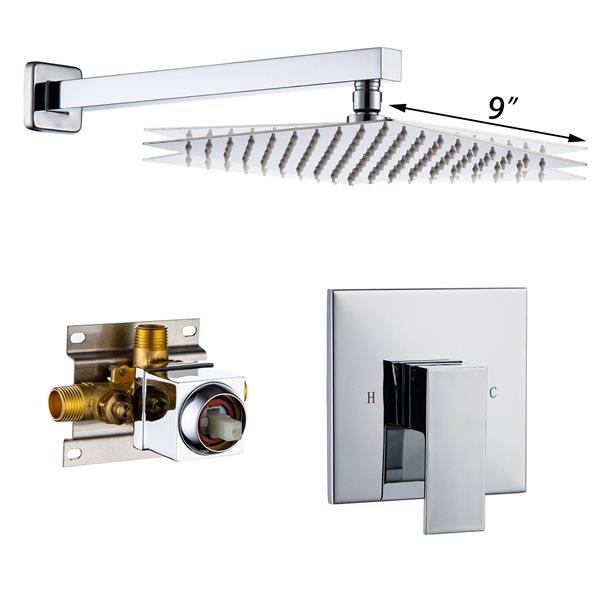 Casainc Polished Chrome Wall Mounted Built-in Shower System | RONA