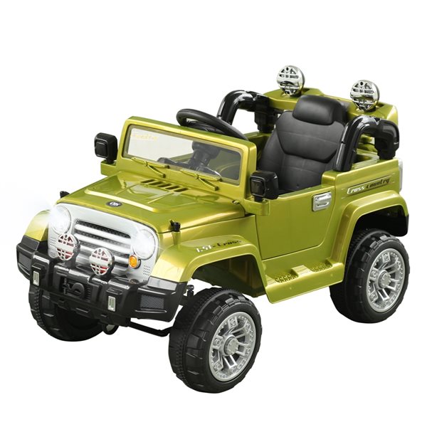 Aosom Green 12 V Truck Electric Kids Ride-On Car 370-038GN | RONA