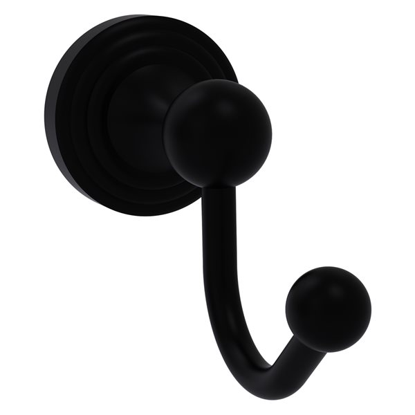 Allied Brass Sag Harbor 1-hook Matte Black Towel Hook SG-20-BKM | RONA