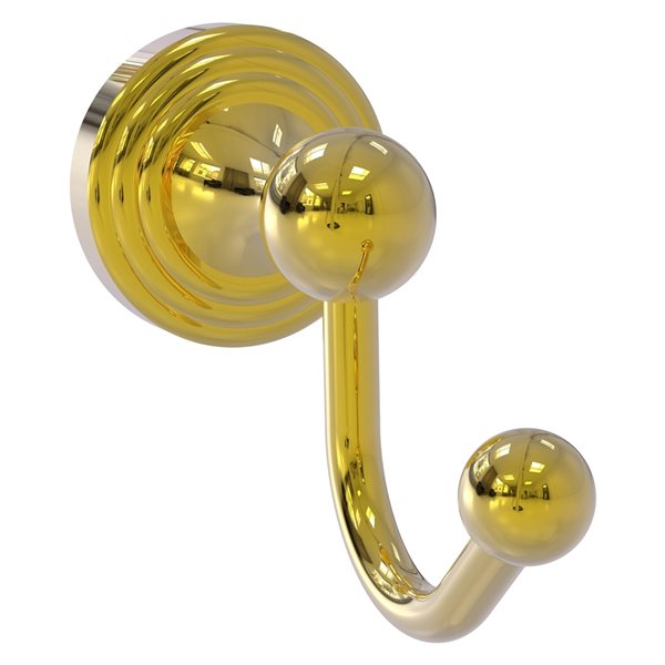 Allied Brass Sag Harbor 1-hook Polished Brass Towel Hook SG-20-PB | RONA