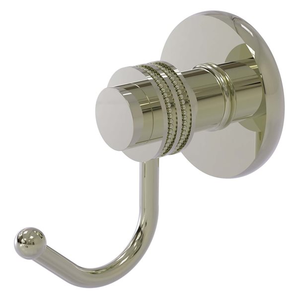 Allied Brass Mercury 1-hook Polished Nickel Towel Hook with Dotted ...