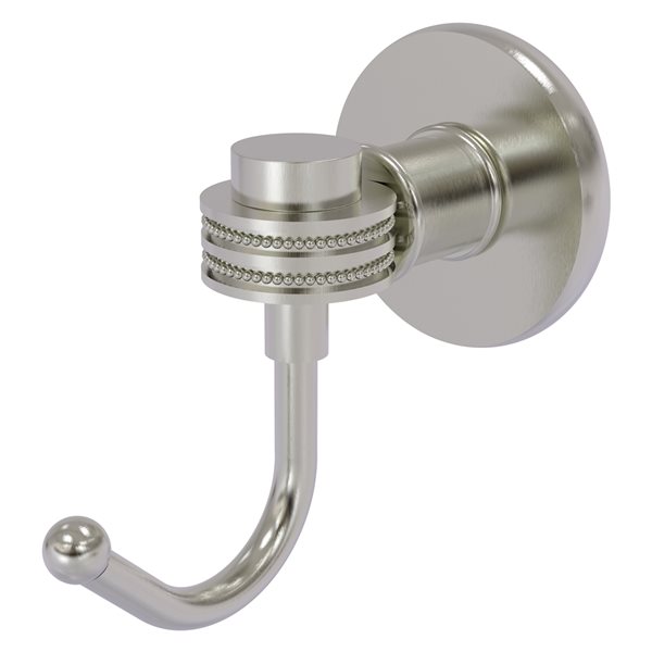 Allied Brass Continental Satin Nickel Towel Hook with Dotted Accents ...