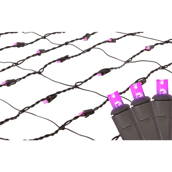 Northlight 2-ft x 8-ft Constant Pink LED Mini Christmas Net Lights ...