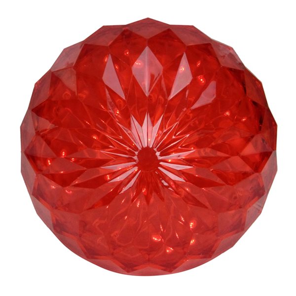 Northlight 6-in LED Lighted Red Hanging Crystal Sphere Ball Outdoor ...