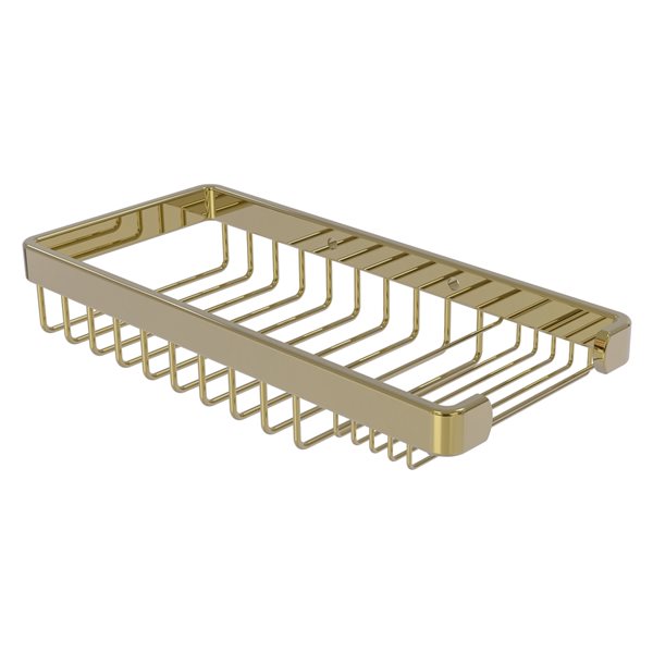 Allied Brass 1.8-in Solid Brass Unlacquered Brass Hanging Shower Caddy ...