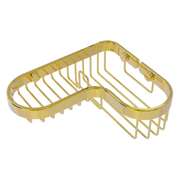 Allied Brass 2.69-in Solid Brass Polished Brass Hanging Shower Caddy ...