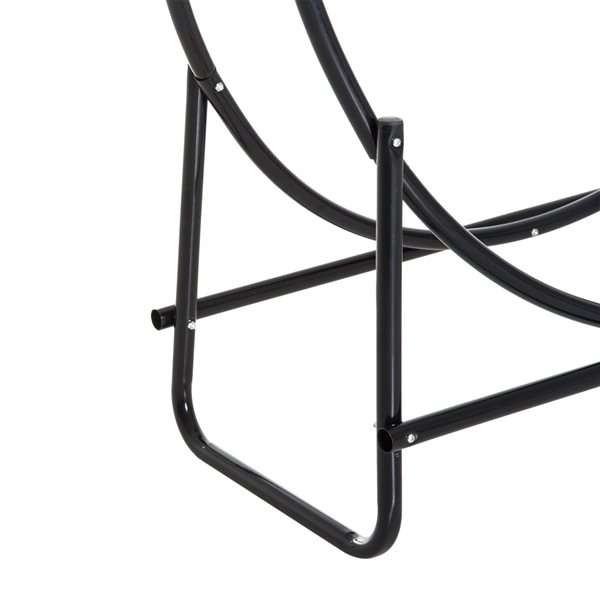 Outsunny 40 1/4-in x 45-in Black Steel Circular Firewood Rack 820-142 ...