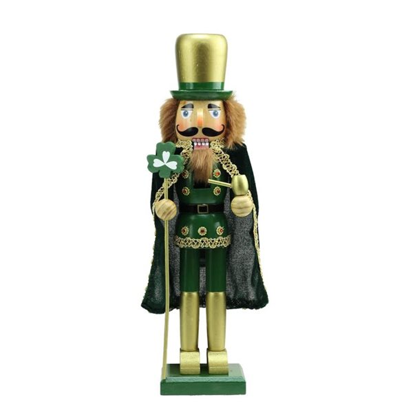 Northlight 15-in Green and Gold Luck of the Irish Christmas Nutcracker ...