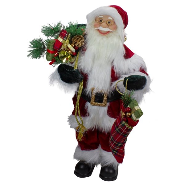 Northlight 2-ft Standing Santa Christmas Figure with Presents 34316616 ...