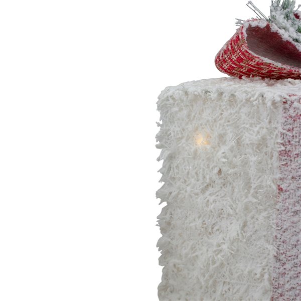 Northlight LED Frosted Rattan Christmas Gift Boxes with Pinecones - Set ...